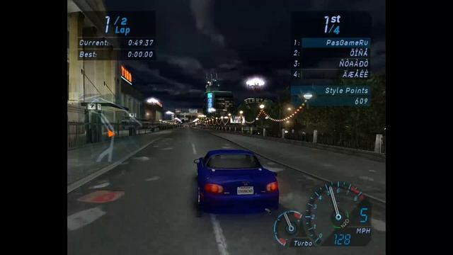 NFS Underground - Гонка 17 - Circuit - Inner City Reverse (без комментариев)