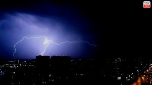 Гроза в Красноярске || Powerful thunderstorm, lightning || Мощная гроза, молния