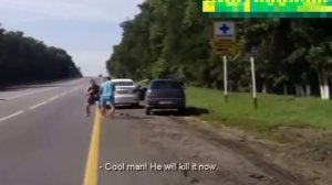 Бои без правил на скоростной трассе!