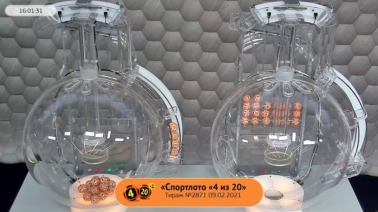 Столото представляет | Лотерея «Спортлото «4 из 20». Тираж №2871  от 09.02.2021 г.