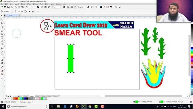 CorelDraw Tutorial in Hindi - Urdu | Smooth Tool and Smear Tool ...