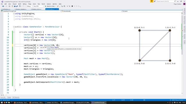How to create a Mesh from code | Unity Tutorial – смотреть онлайн видео от Веб-разработка и ...
