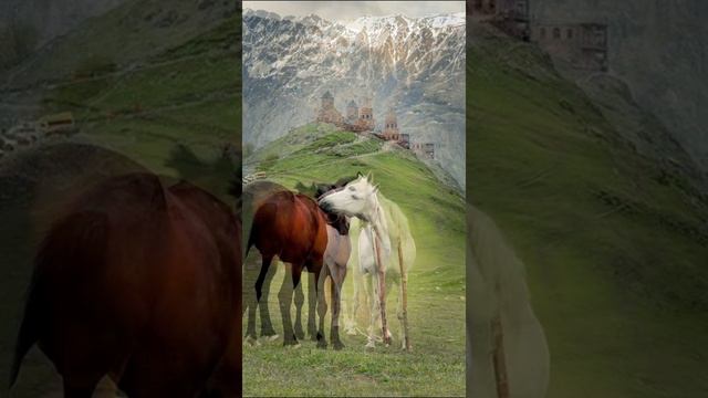 СПОКОЙНАЯ МУЗЫКА #природа #животные #лошади#горы