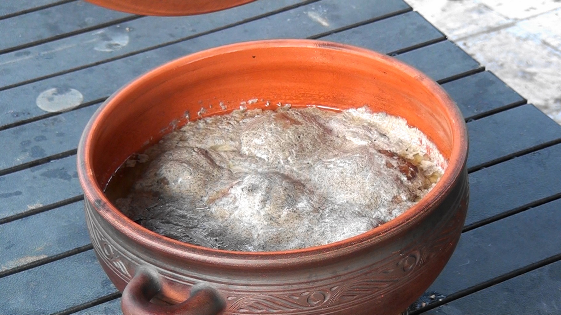 Битки в грибном соусе. Готовим в дровяной печи.