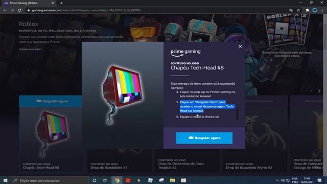 Roblox - Como Conseguir o Item Tech-Head Hat [Evento Amazon Prime ...