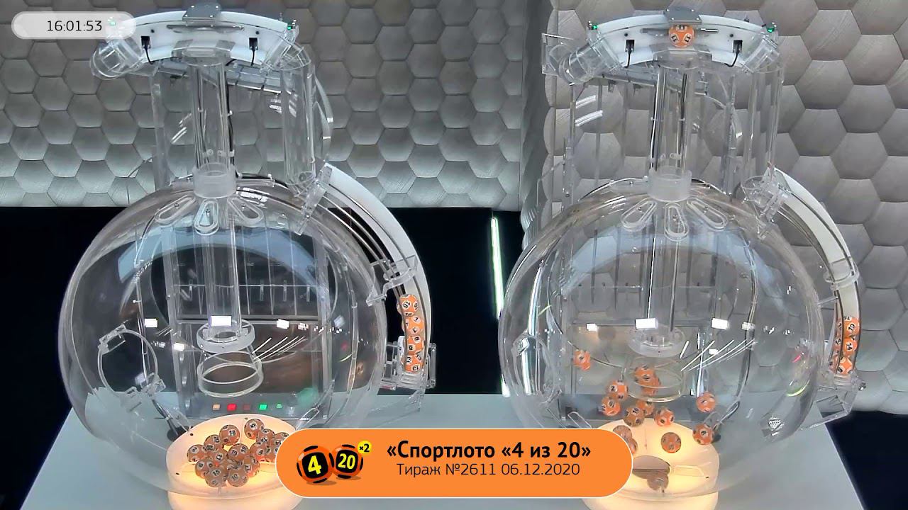 Столото представляет | Лотерея «Спортлото «4 из 20». Тираж № 2611 от 06.12.2020 г.