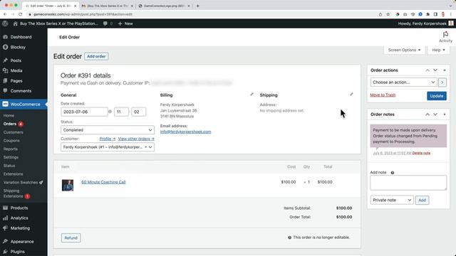 10 - Почта, обработка заказов, шапка шаблона
