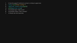 Convert a string to uppercase