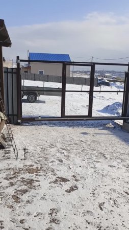Откатные ворота с калиткой, автоматика Красноярск