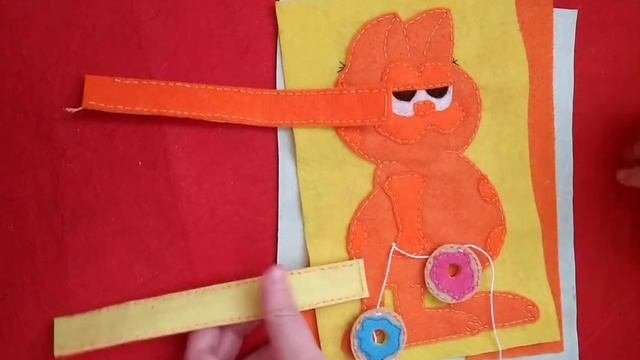 DIY Классная обложка из фетра ГАРФИЛД МК