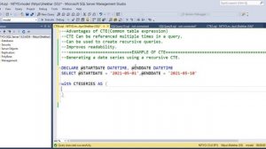 SQL SERVER CTE EXAMPLE(Common Tale Expression)