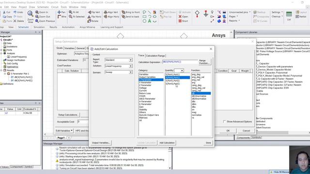 Creating and Tuning Filters in Ansys Circuits Electronics Student Version