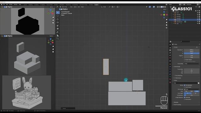 11. Blocking Out the Scene in Blender