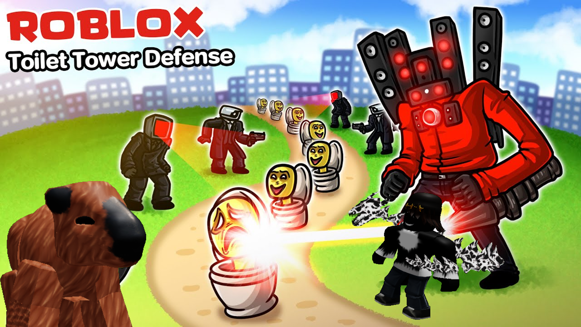 Играю с другом в Toilet Tower Defense !
