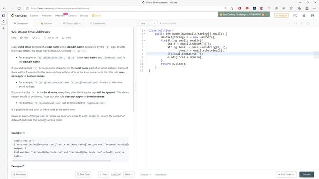 LeetCode 929 | Unique Email Addresses | Array | Java – смотреть онлайн видео от Code Wizard в ...