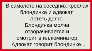 Блондинка и Адвокат в Самолёте...Сборник Смешных Анекдотов и Историй Каждый День Без Повторов! Юмор!
