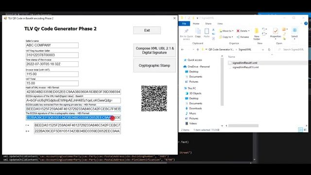 VB | NET TLV E-INVOICING PHASE 2 QRCODE/XML UBL 2 | 1 VERIFIED IN ZATCA PORTAL – смотреть онлайн ...