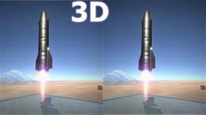 Starship SN8 Simulator 3D video SBS VR box google cardboard