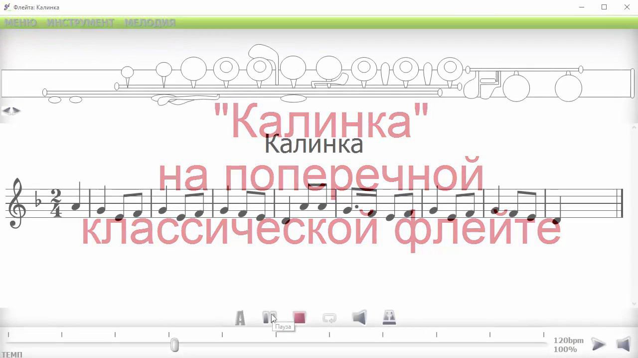калинка на флейте