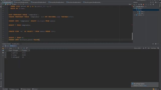 MYSQL 04 TEMPTABLE VIEW variables – смотреть онлайн видео от Боты: советы начинающим ...