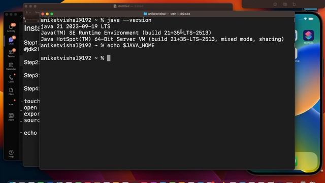 Install Java 21 and set up JAVAHOME Path in macOS (Apple Silicon M1 & M2) from scratch 🚀 | In ...