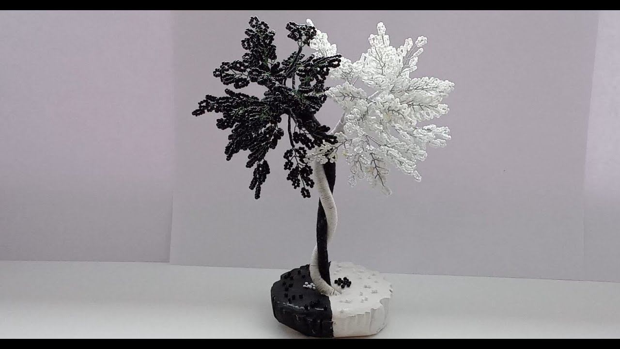 Дерево из бисера Инь-янь