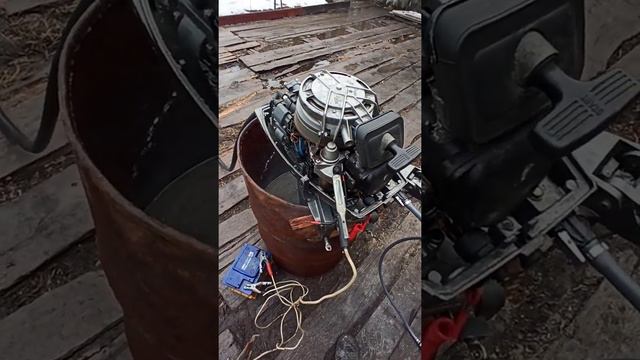 Yamaha 15D самопальный электро стартер.