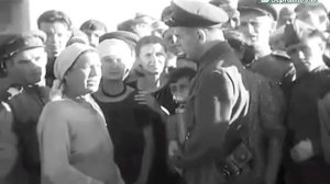 Публичная казнь предателей на городской площади в Краснодаре (18 июля 1943 г Кин)