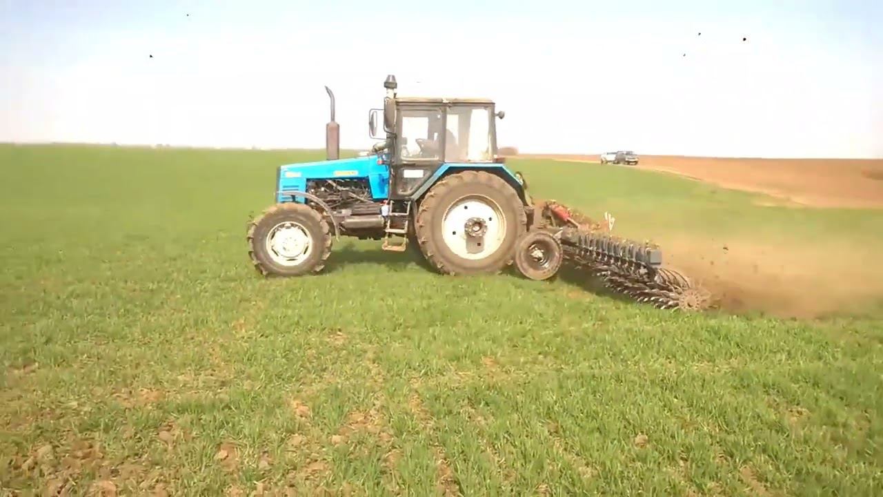 Работа мотыги ротационной навесной МРН-8,6СК «Буран». Компания САРМАТ.