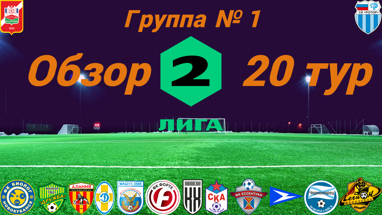 Вторая лига. Обзор 20-го тура группа № 1, сезон 2022/23