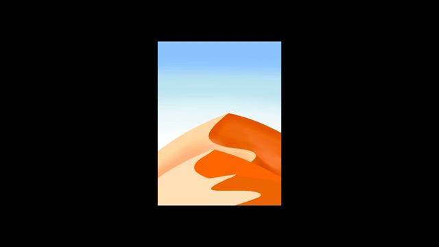 Рисую пустыню в плоском стиле в Procreate Таймлапс Как рисовать ландшафт на айпаде в прокреэйт