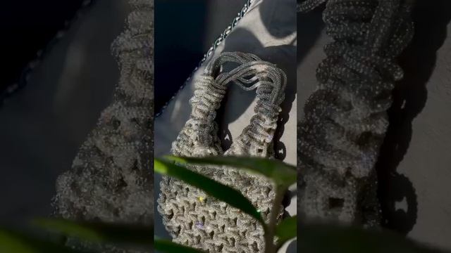 Сумочка макраме из стразового шнура