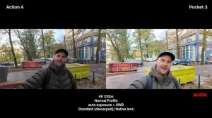 DJI Pocket 3 vs Action 4 - Autumn Morning Edition