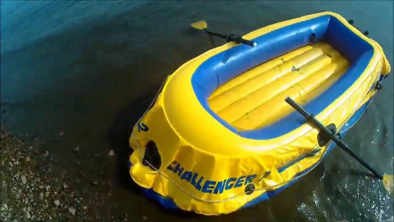 Надувная лодка от Intex - Challenger-2, экстремальное испытание лодки на плавучесть на реке Чусовая