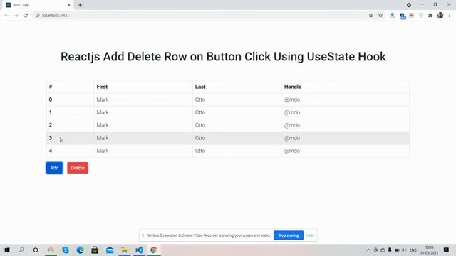 Reactjs Add Delete Rows on Button Click using UseState Hook – смотреть онлайн видео от ...