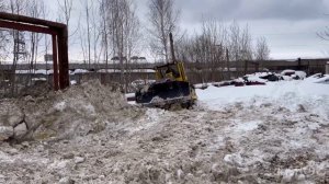Трактор ЧТЗ Т-130 после капремонта в работе Restored Russian tractor / ТехЗап