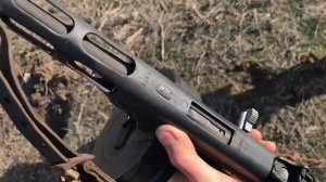 Имитация стрельбы из списанного охолощенного  ППШ-СХ от Молот-армз
