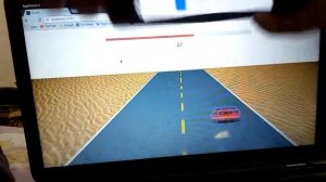 Phone accelerometer to transfer movement to desktop simple Car Game