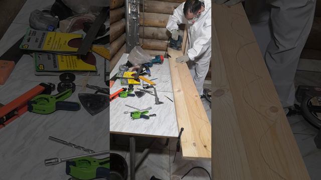 Изготовление планки для стены из бревен.