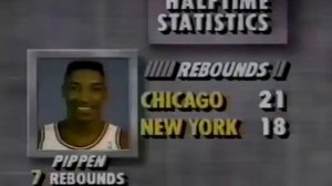 NBA Playoffs 1991 Game 3 Chicago Bulls vs. New York Knicks Michael Jordan vs. Patrick Ewing