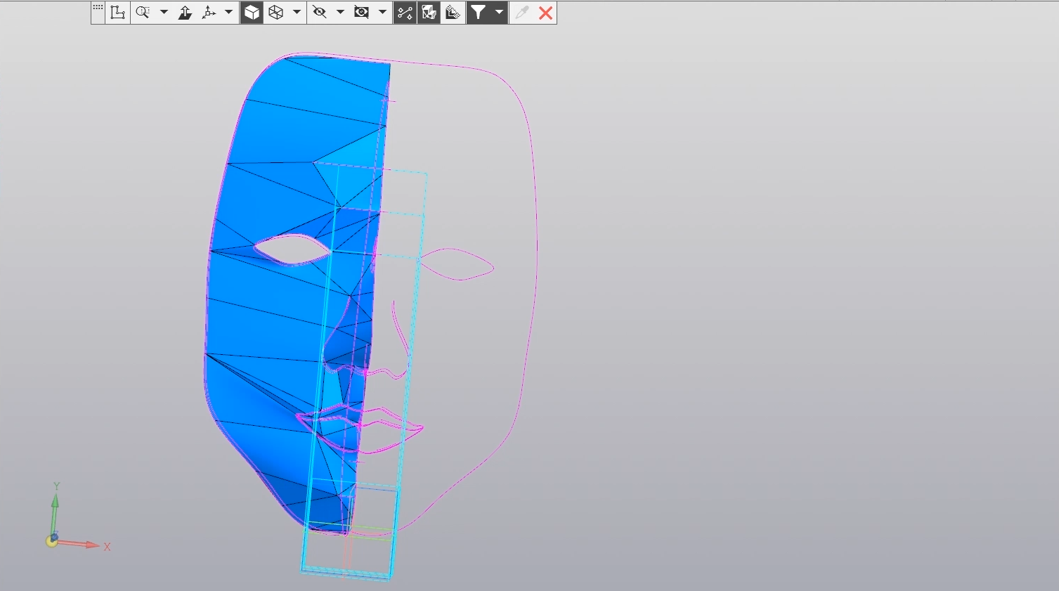 Компас 3D. Урок 6. Низко полигональное лицо.