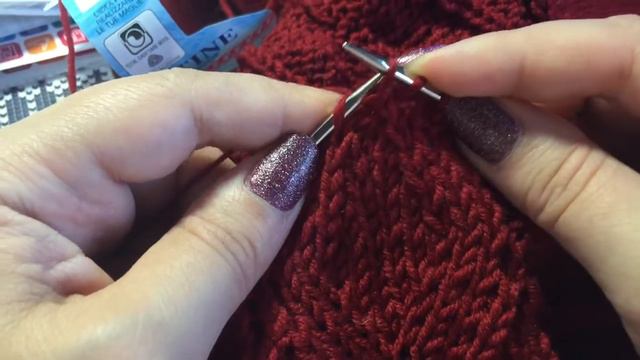 Как провязать три петли вместе лицевой