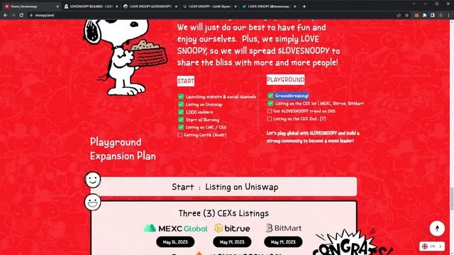 I Love Snoopy - The Most Fantastic Meme Coin in the World $LOVESNOOPY on MEXC xchange ...
