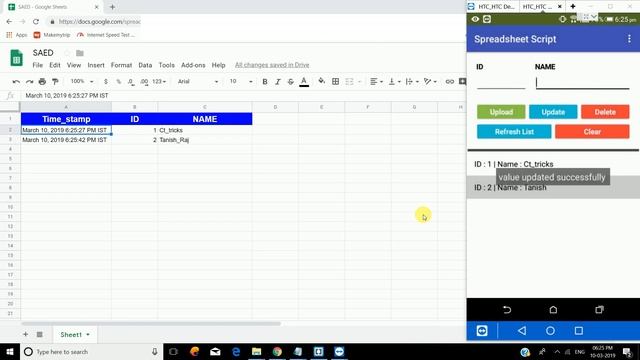 Store / Upload | Update | Delete | Get Data on Google Spreadsheet Using Script [ Thunkable ...