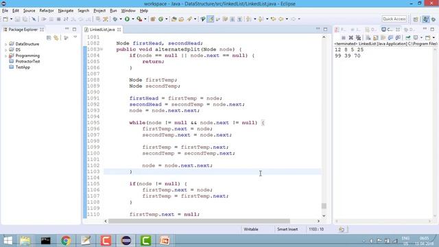 Linked List Problems in Java - 46: Split Linked List Alternatively into two lists – смотреть ...