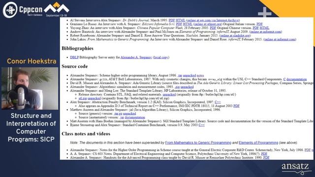 Structure and Interpretation of Computer Programs_ SICP - Conor Hoekstra - CppCon 2020