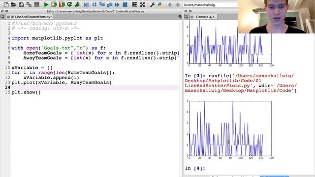 Making graphs with Python using Matplotlib p.01 Line-Scatter – смотреть ...