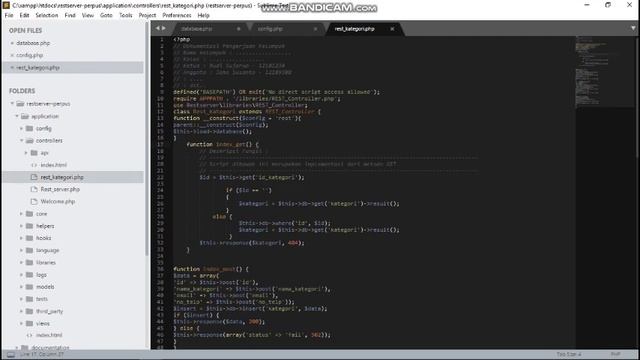 Membuat JSON dengan PHP pada Database perpustakaan table kategori – смотреть онлайн видео от PHP ...