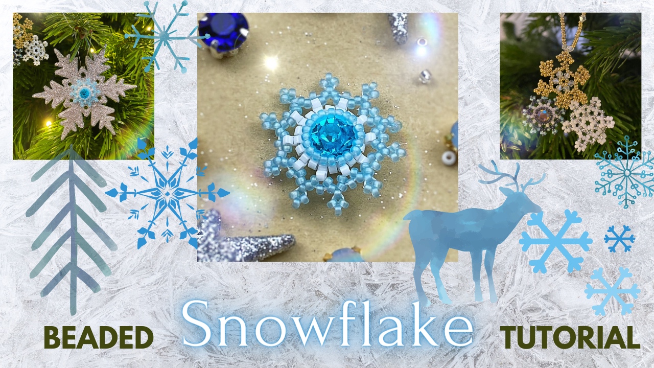 "СНЕЖИНКИ" из бисера | процесс создания * DIY