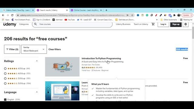 Best Udemy Python Courses | 200 Complete Python Courses Now Free on ...